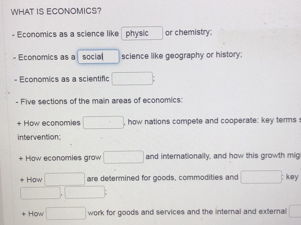 WHAT IS ECONOMICS? - Economics as a science | StudyX
