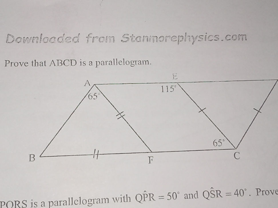 Prove that ABCD is a parallelogram. | StudyX