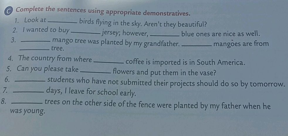 Complete the sentences using appropriate | StudyX