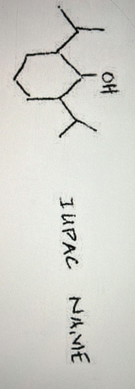 IUPAC NAME (Image of a chemical structure) | StudyX