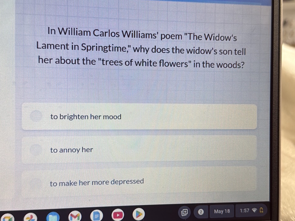 In William Carlos Williams' poem "The | StudyX