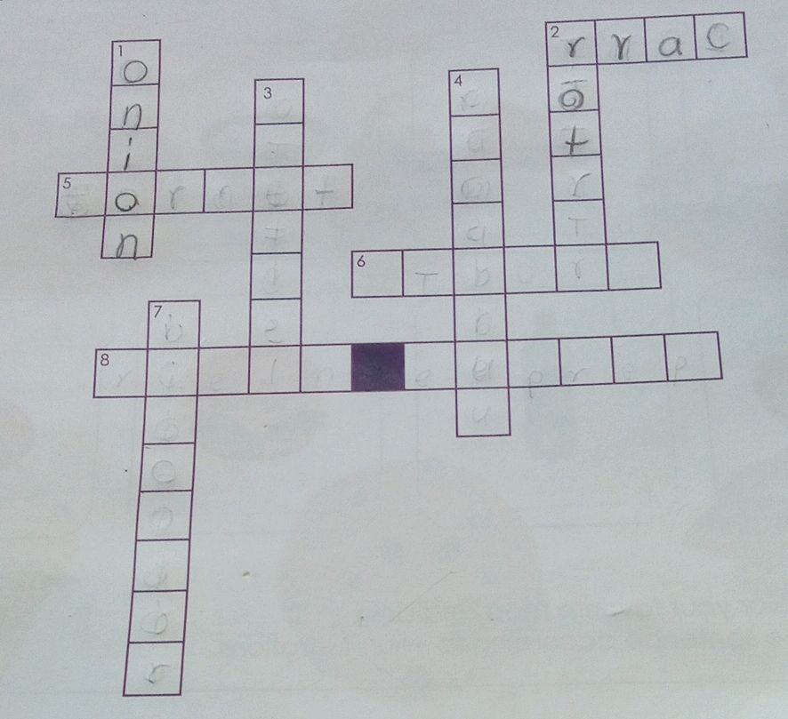 Crossword puzzle with numbered clues and | StudyX