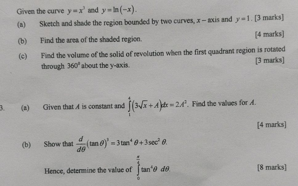 Given the curve \(y = x^3\) and \(y = | StudyX