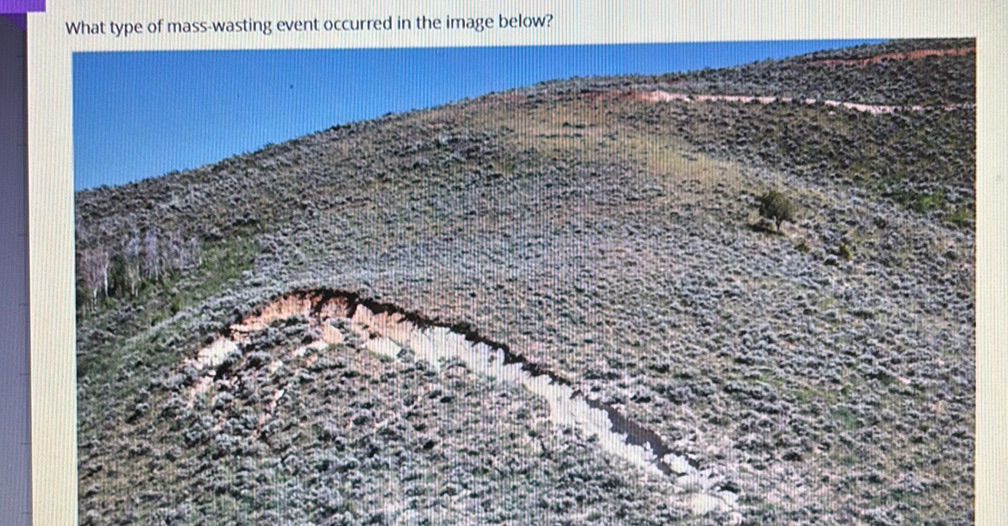 What type of mass-wasting event occurred in | StudyX