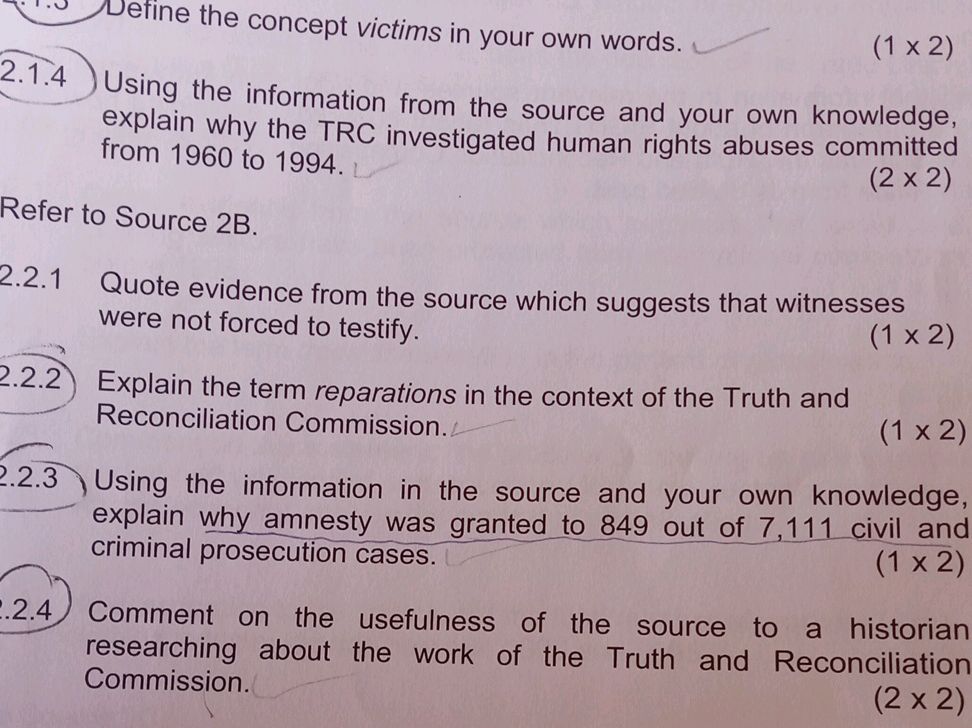 2.1.3 Define the concept victims in your own | StudyX