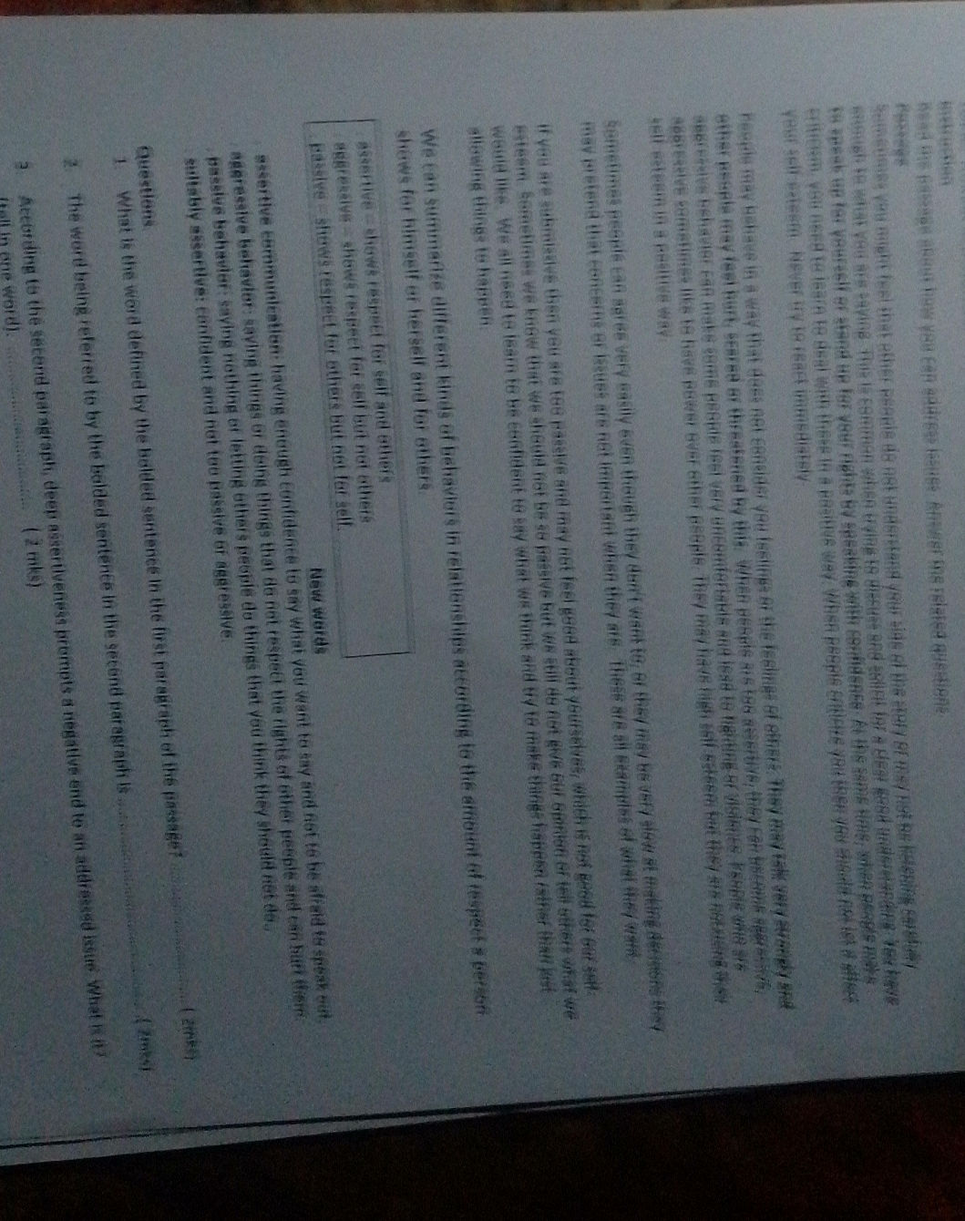 Questions 1. What is the word defined by | StudyX