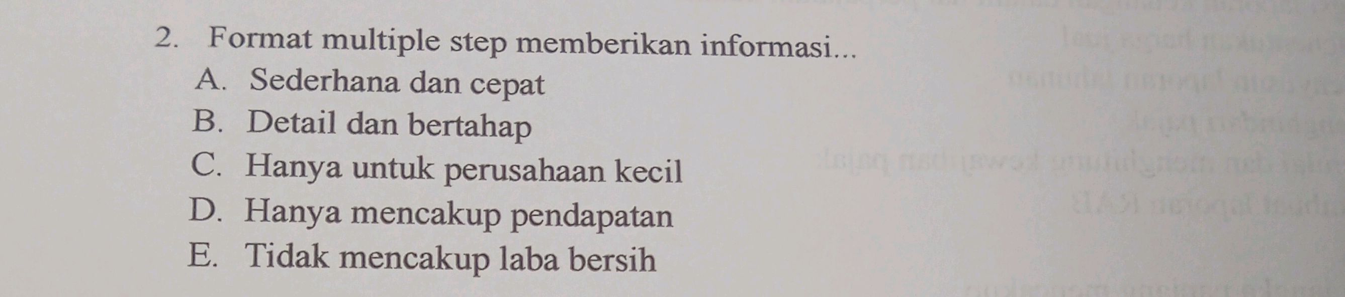 2. Format multiple step memberikan | StudyX