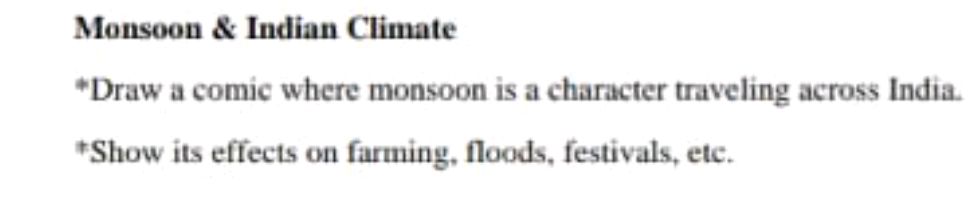 *Draw a comic where monsoon is a character | StudyX