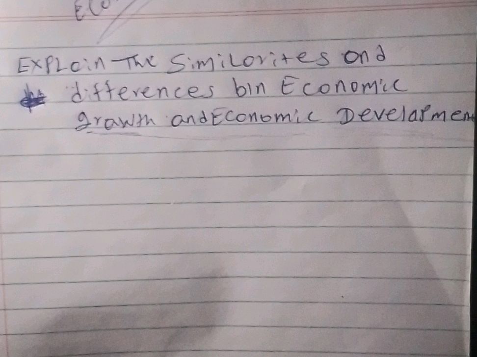 Explain the similarities and differences | StudyX