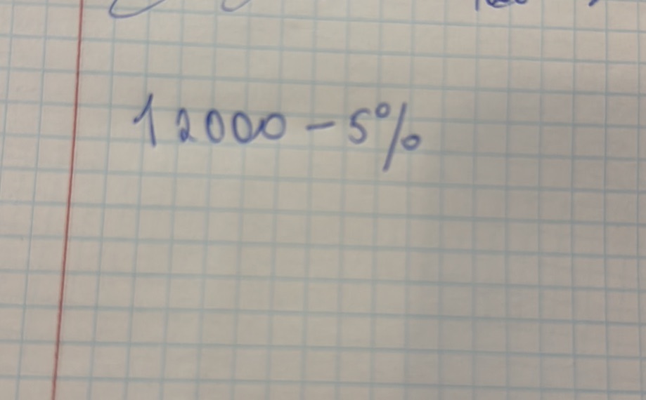 Calculate 5% of 12000 | StudyX