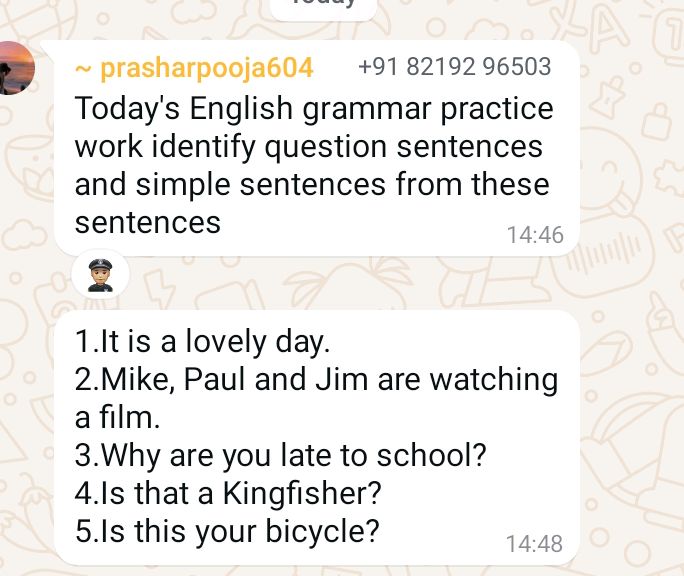 Identify question sentences and simple | StudyX