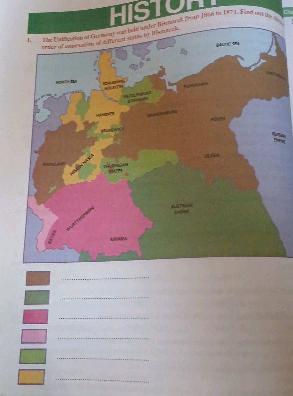 1. The Unification of Germany was held under | StudyX