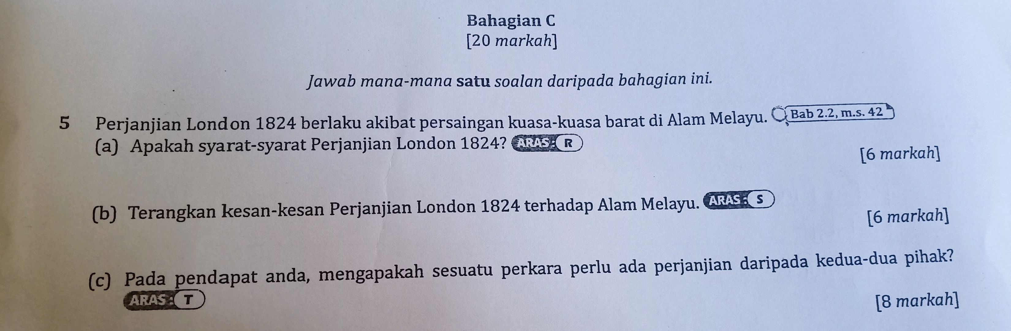 5 Perjanjian London 1824 berlaku akibat | StudyX
