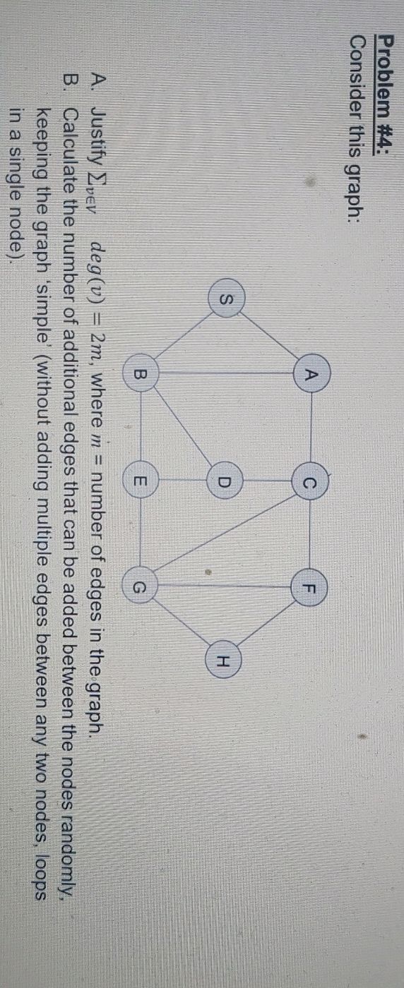 Consider this graph: ``` S / \ B---D---A | StudyX