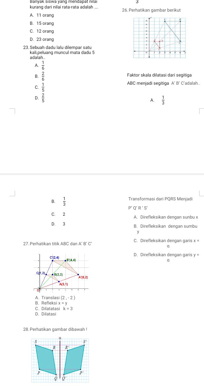 Banyak siswa yang mendapat nilai kurang dari | StudyX