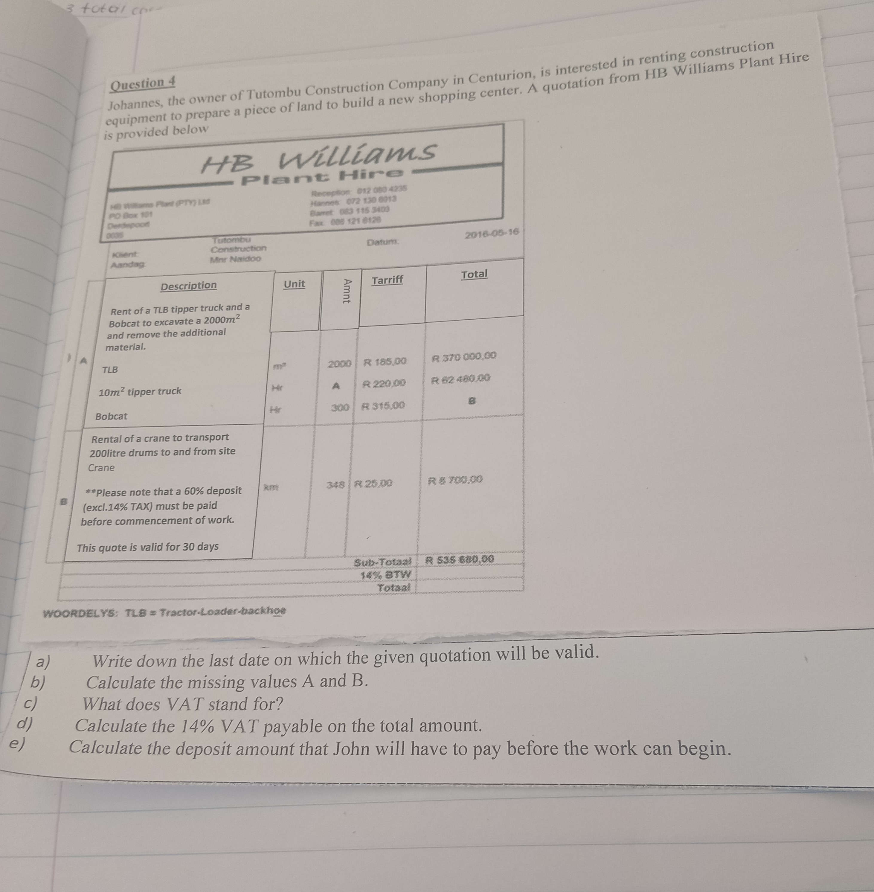 a) Write down the last date on which the | StudyX