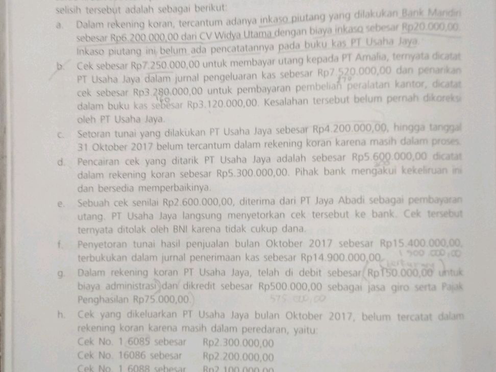 Berikut adalah selisih tersebut: a. Dalam | StudyX