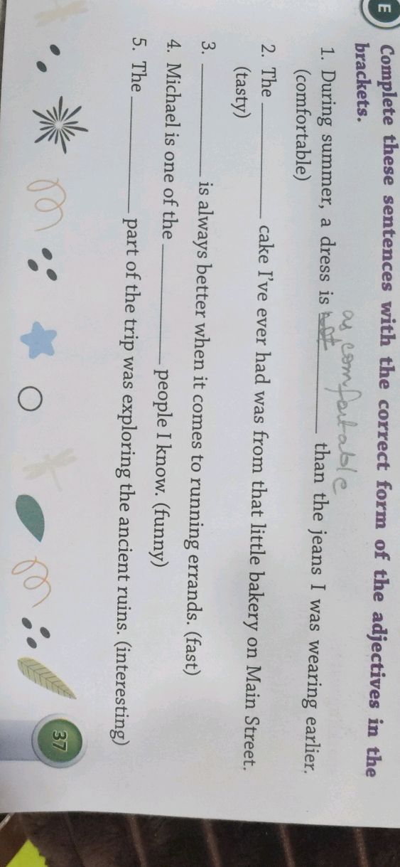 Complete these sentences with the correct | StudyX