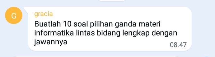 Buatlah 10 soal pilihan ganda materi | StudyX