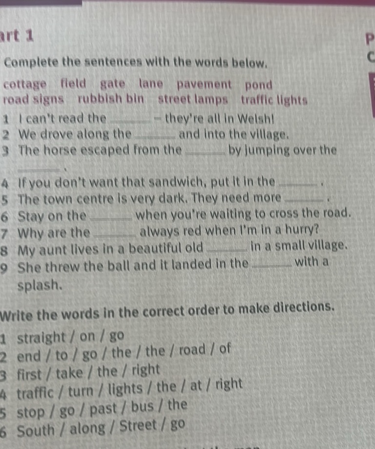 Complete the sentences with the words below. | StudyX