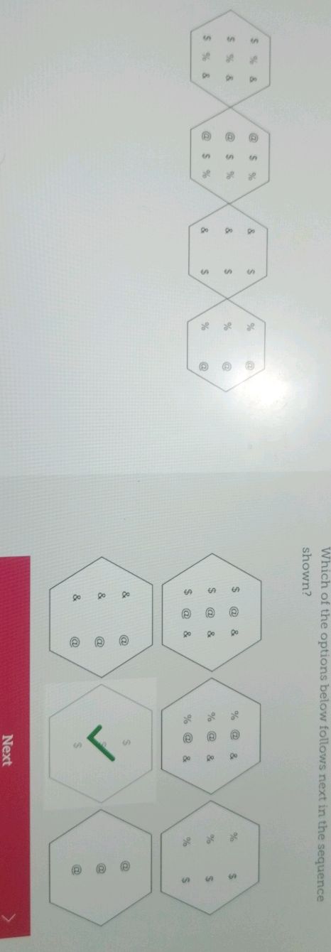 Which of the options below follows next in | StudyX