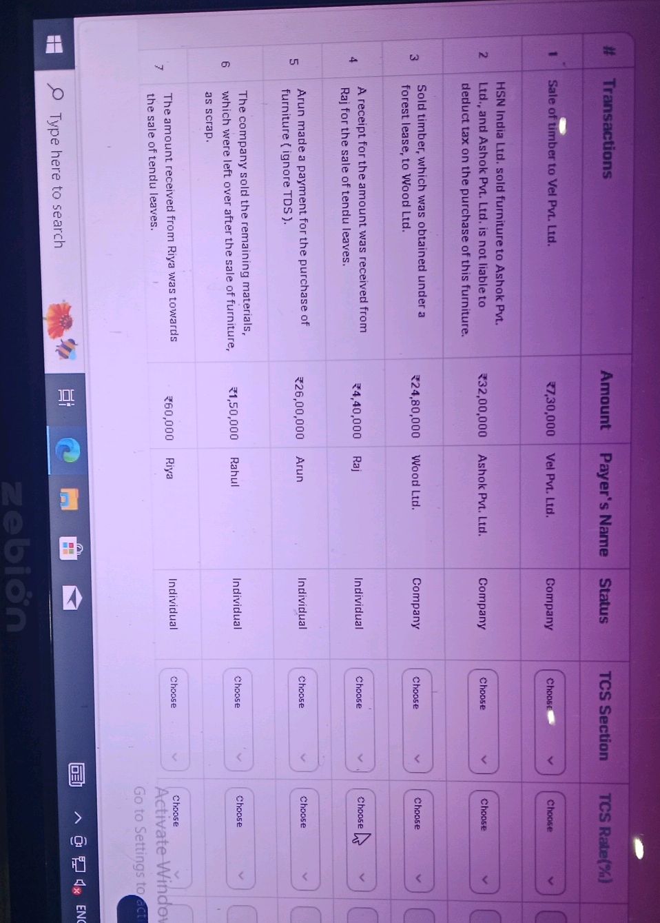 Transactions | Amount | Payer's Name | | StudyX