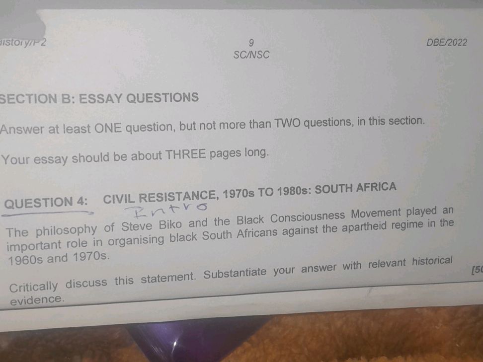 QUESTION 4: CIVIL RESISTANCE, 1970s TO | StudyX