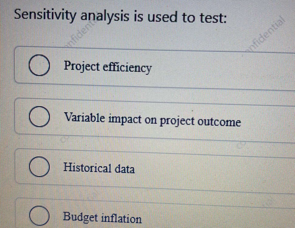 Sensitivity analysis is used to test: | StudyX