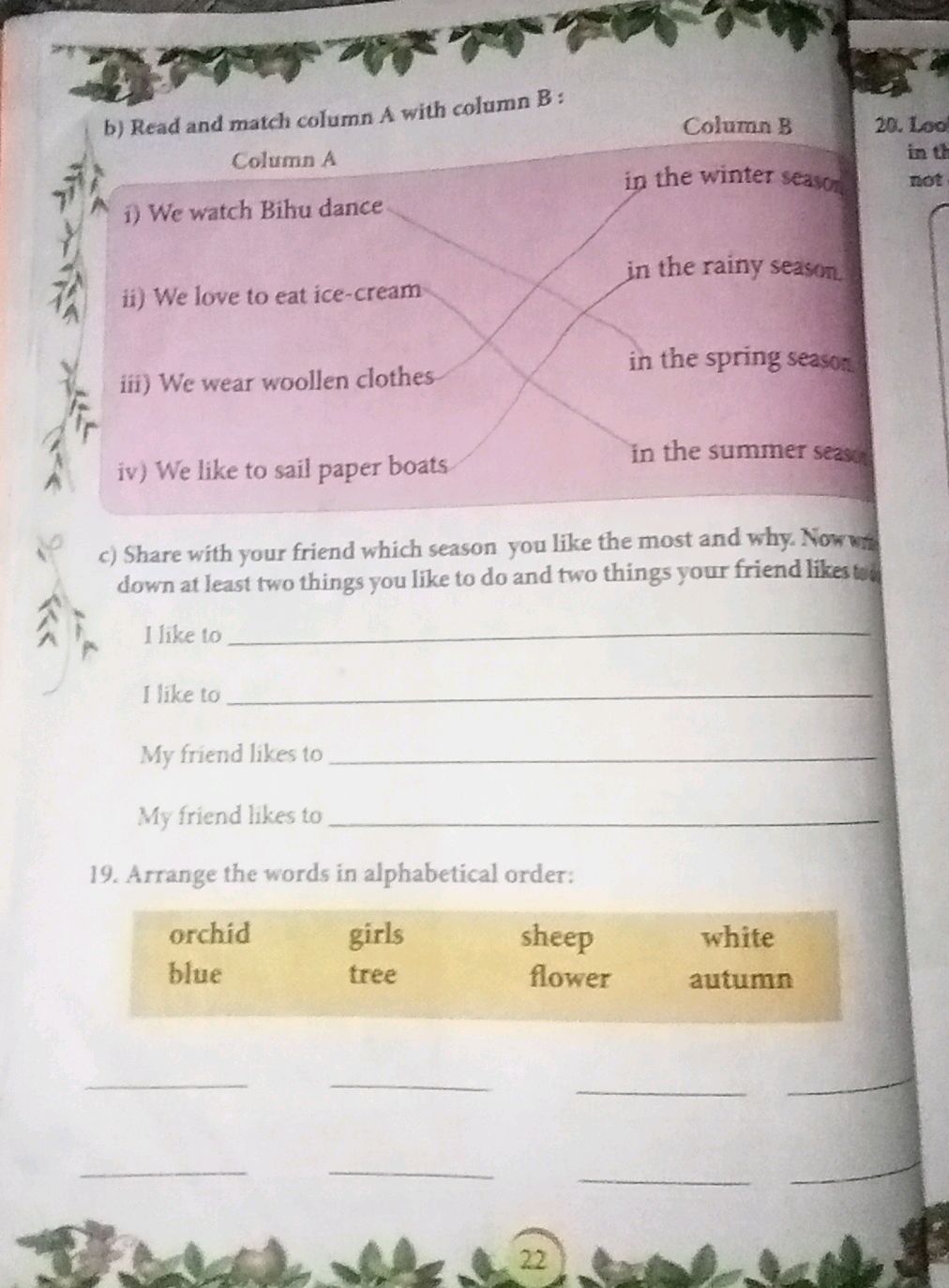 b) Read and match column A with column B: | StudyX