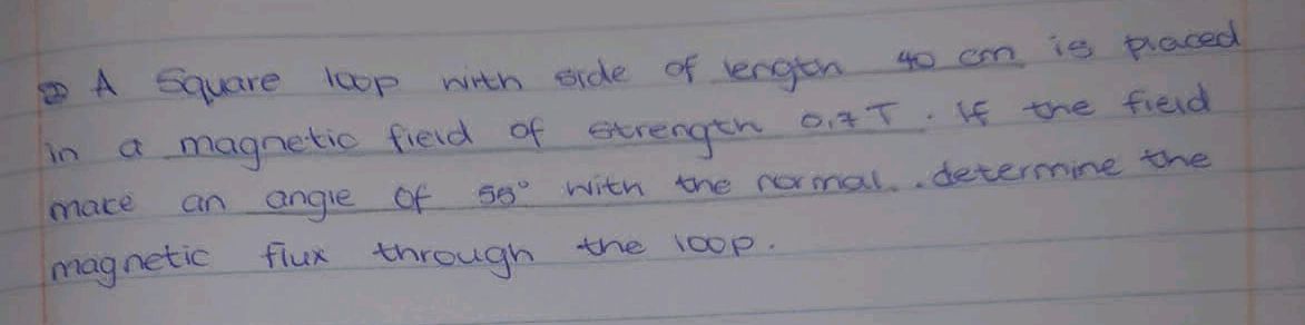 A Square loop with side of length 40 cm is | StudyX
