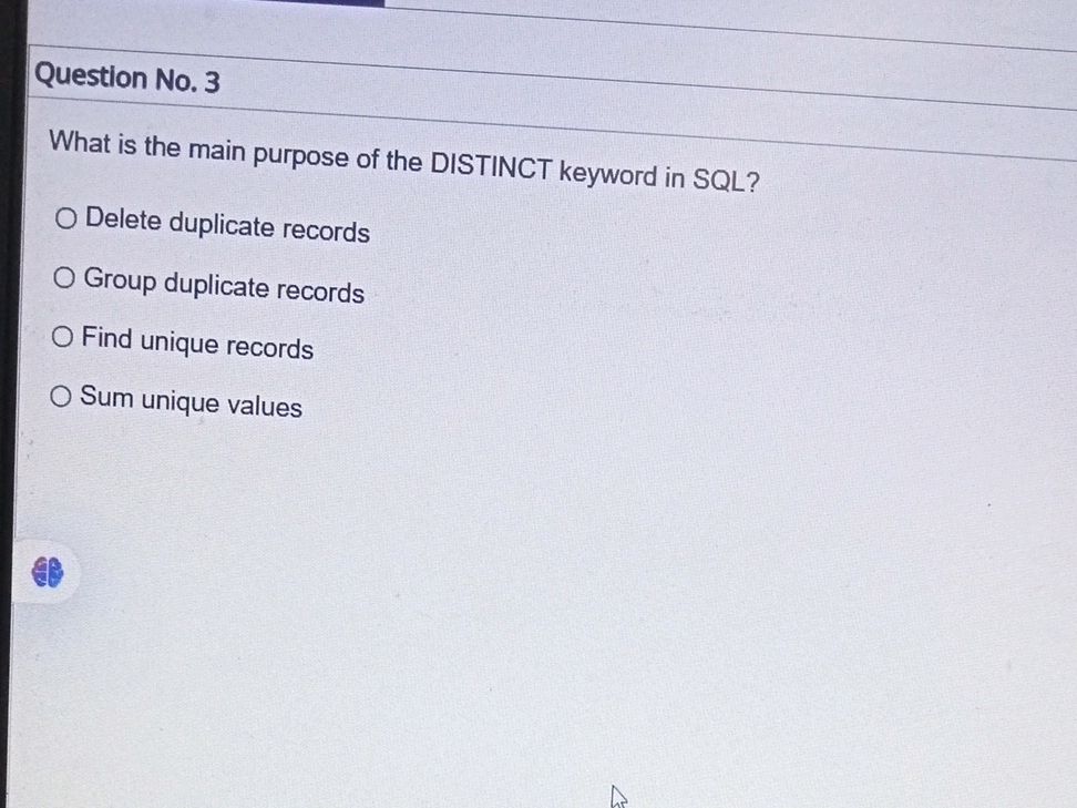 What is the main purpose of the DISTINCT | StudyX