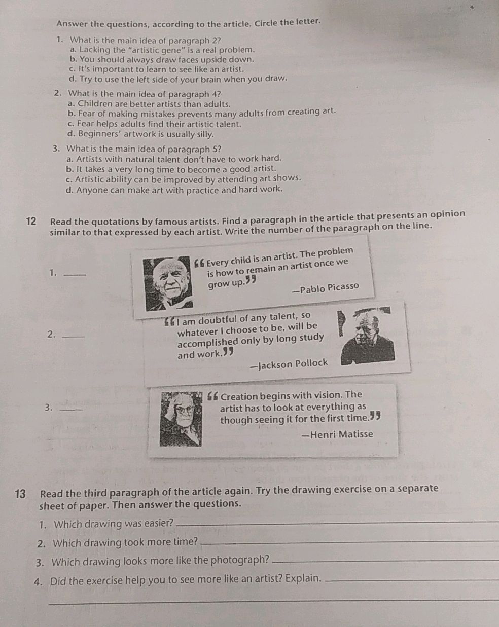 1. What is the main idea of paragraph 2? a. | StudyX