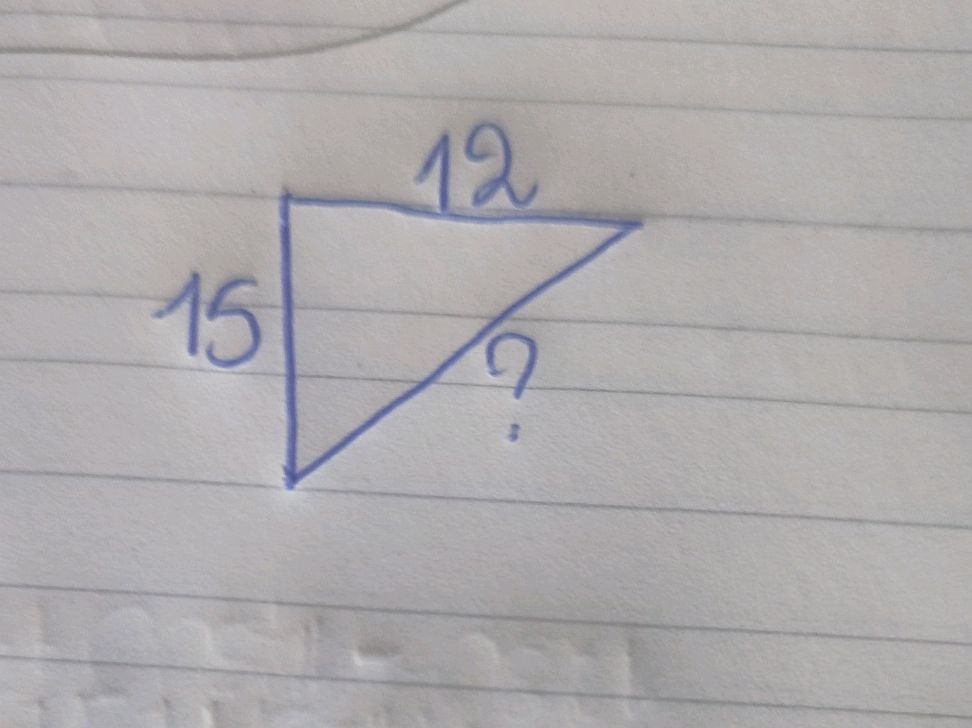 A right triangle is shown with sides labeled | StudyX