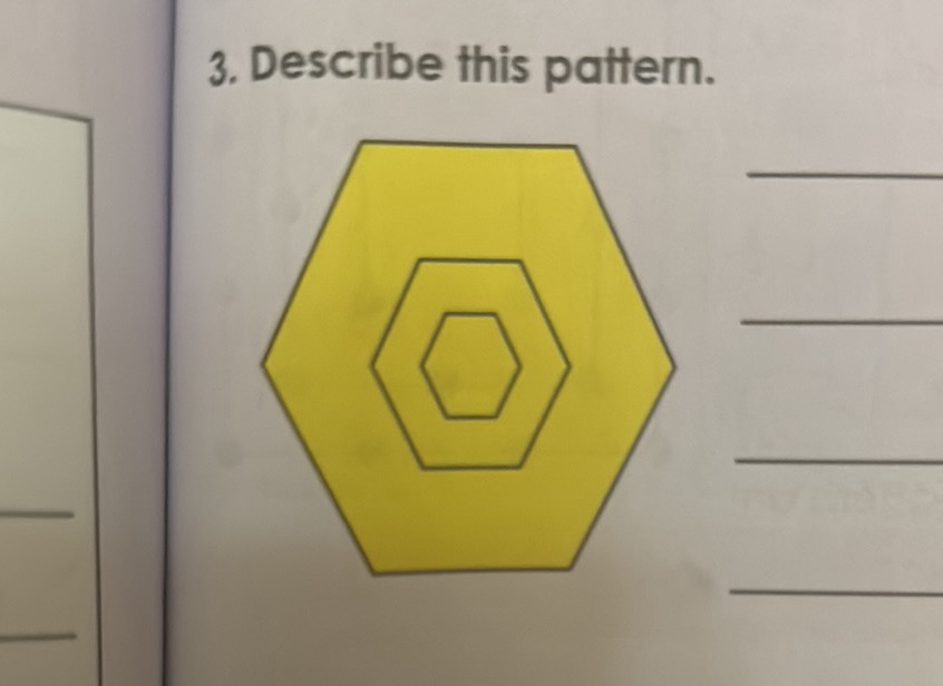 3. Describe this pattern. The image shows a | StudyX