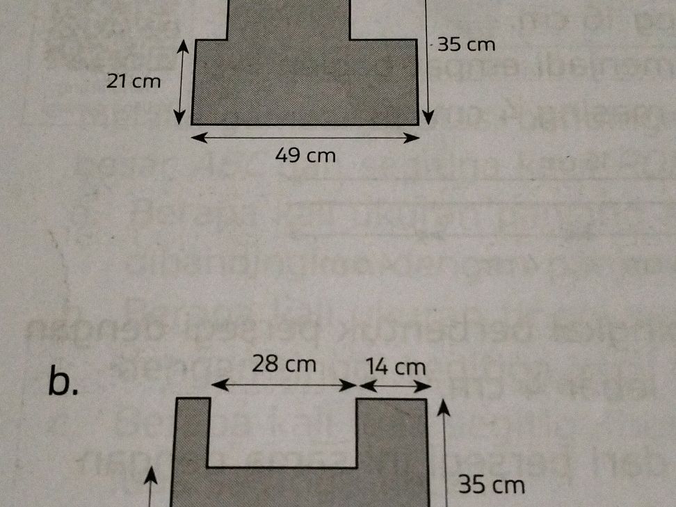 The image shows two shapes with dimensions | StudyX