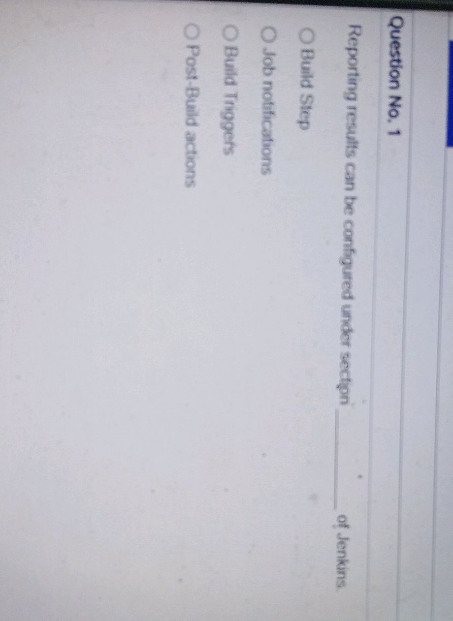 Question No. 1 Reporting results can be | StudyX