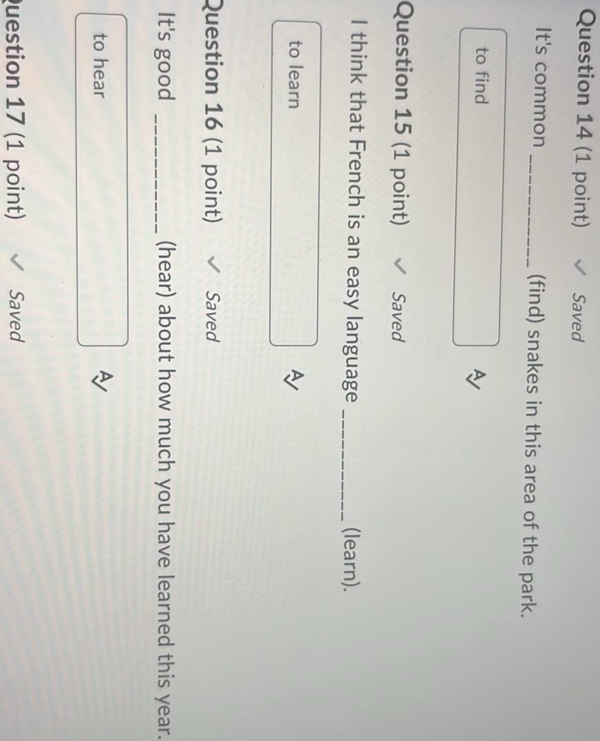 Question 14 (1 point) Saved It's common | StudyX