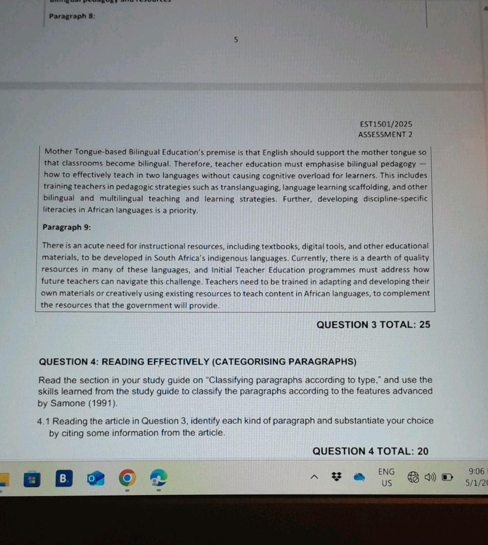 Read the section in your study guide on | StudyX