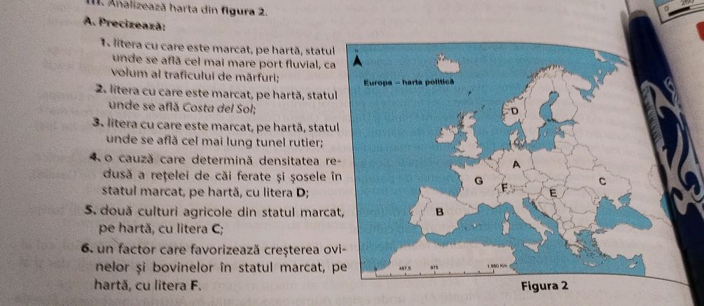 Analizează harta din figura 2. A. | StudyX