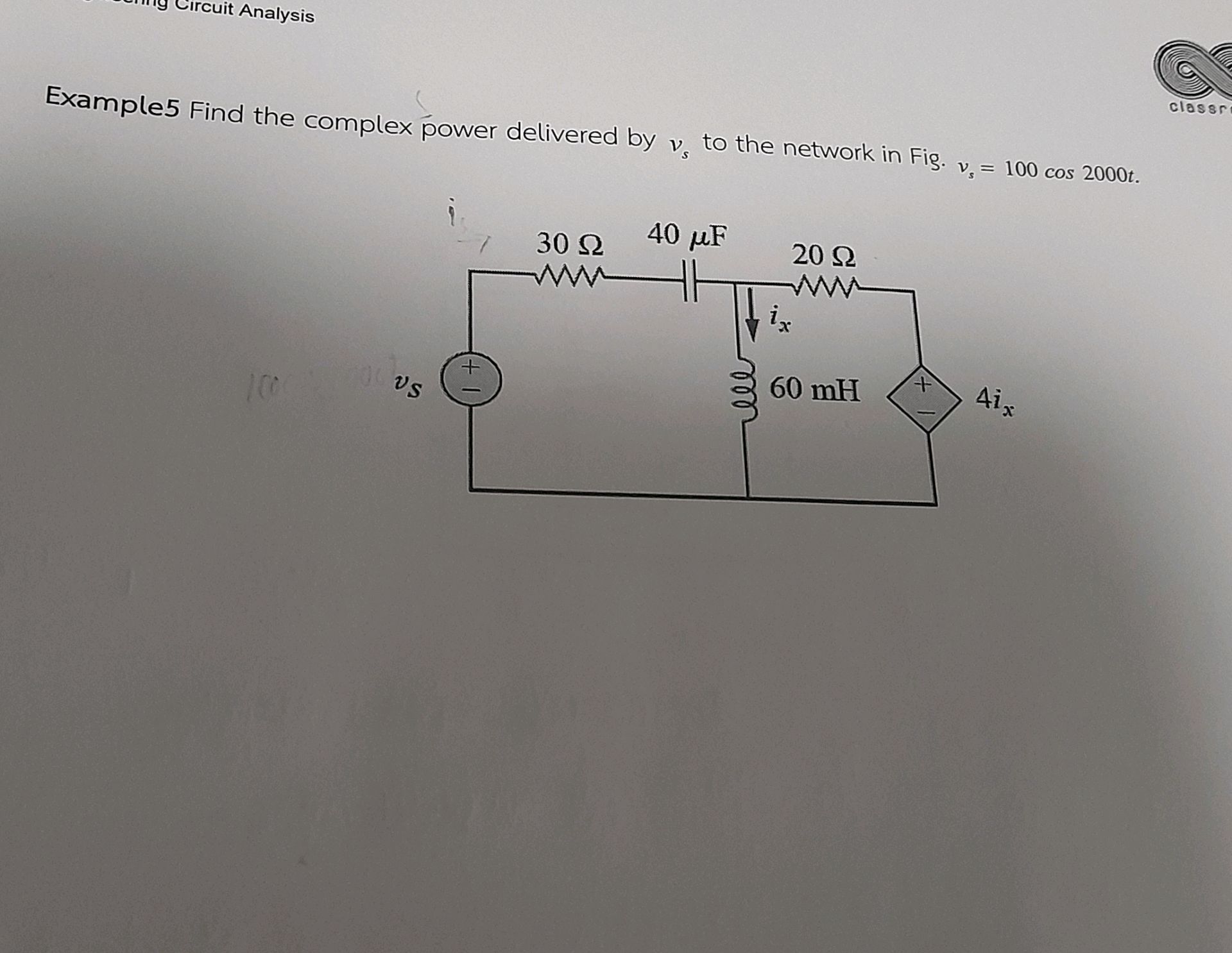 Example5 Find the complex power delivered by | StudyX