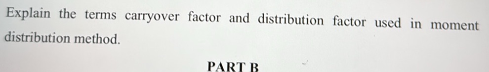 Explain the terms carryover factor and | StudyX