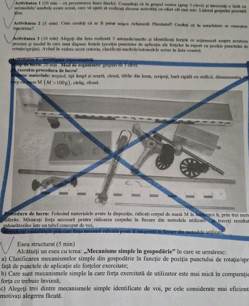 Alcătuiți un eseu cu tema: „Mecanisme simple | StudyX