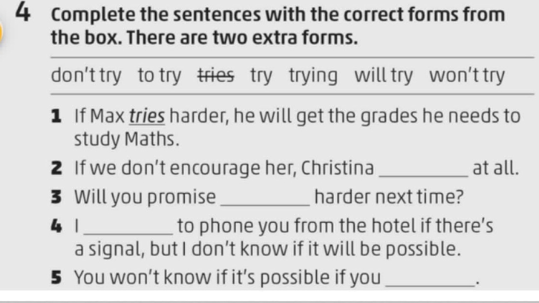 4 Complete the sentences with the correct | StudyX