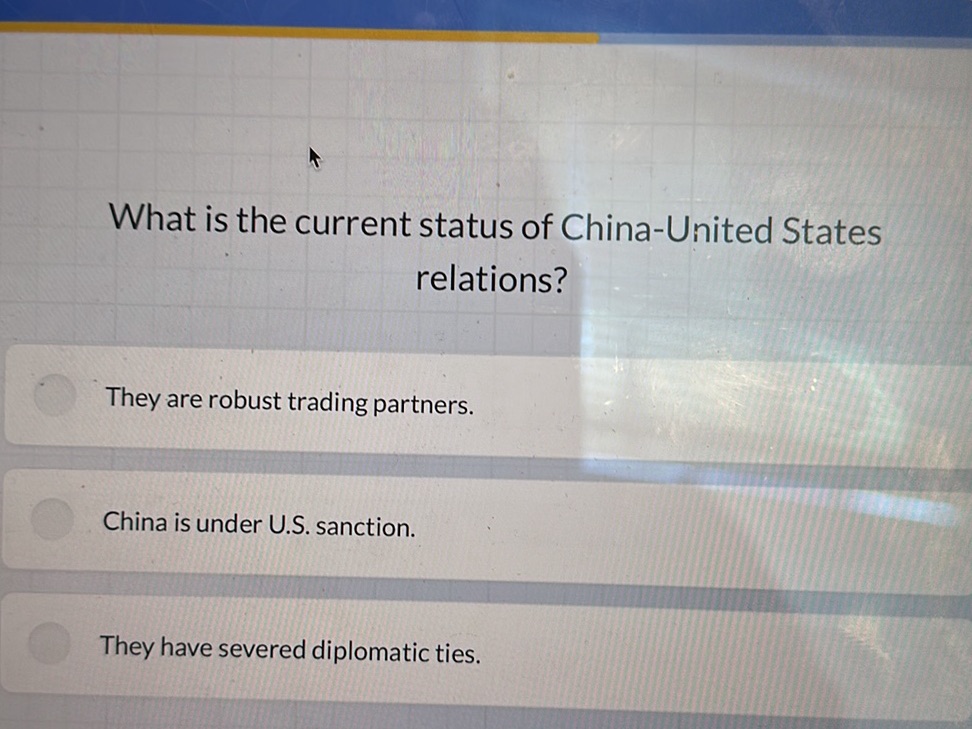 What is the current status of China-United | StudyX