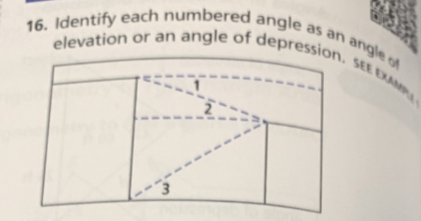 16. Identify each numbered angle as an angle | StudyX