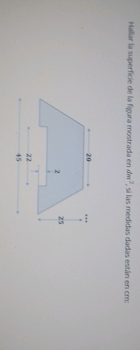 Hallar la superficie de la figura mostrada | StudyX