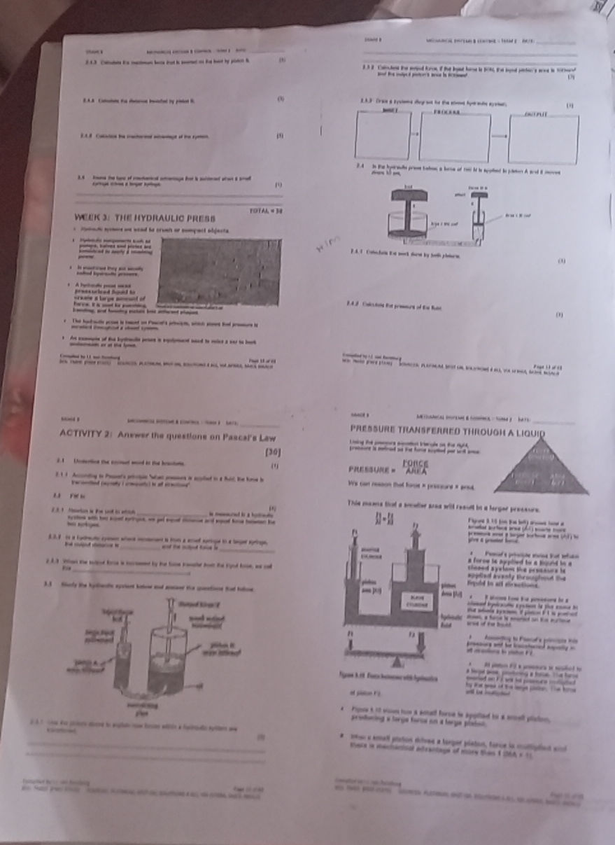 ACTIVITY 2: Answer the questions on Pascal's | StudyX