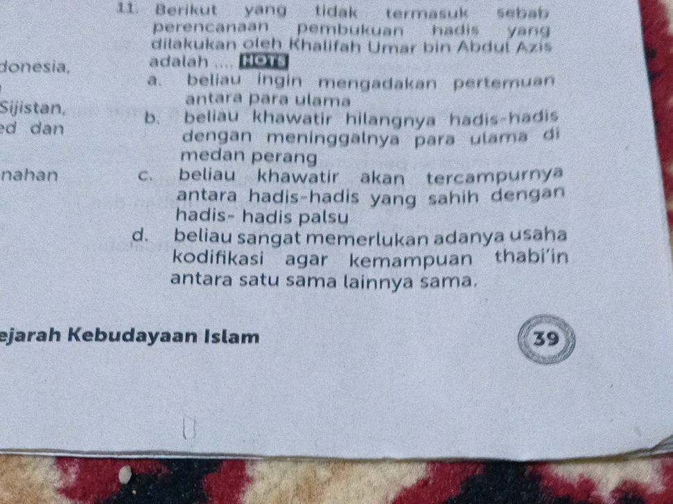 11. Berikut yang tidak termasuk sebab | StudyX