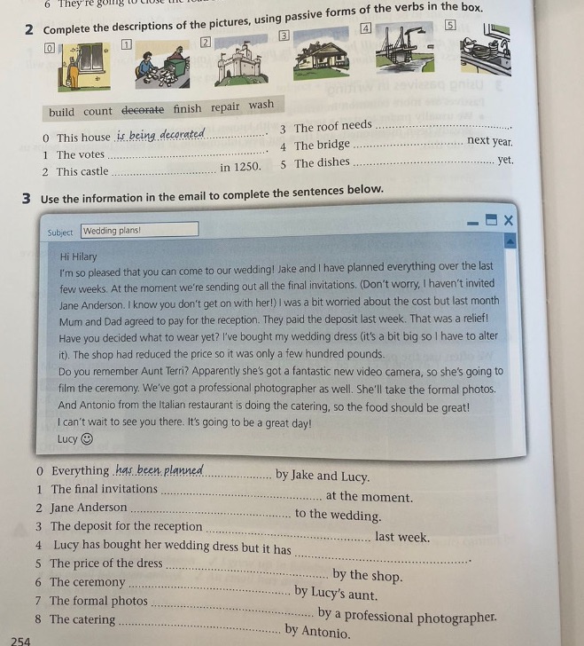 2 Complete the descriptions of the pictures, | StudyX