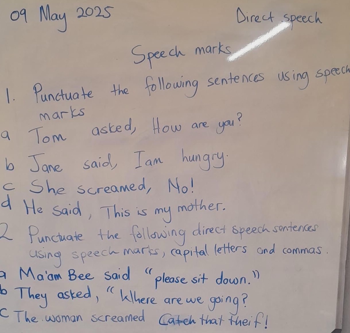 1. Punctuate the following sentences using | StudyX